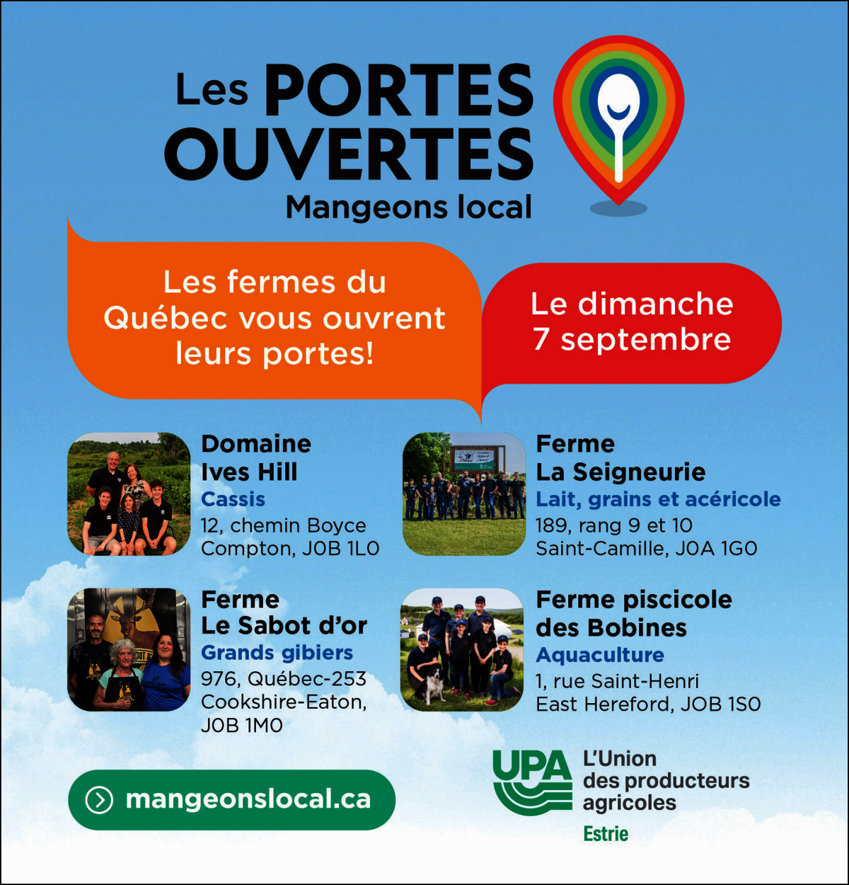 Plus de 2 700 personnes ont visité les fermes de l’Estrie – UPA